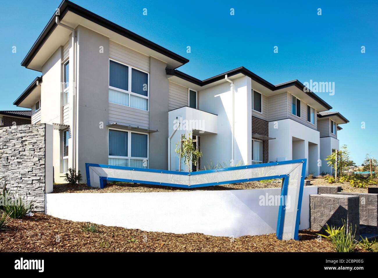 Front view of a modern house. Real estate, housing, family, domestic ...