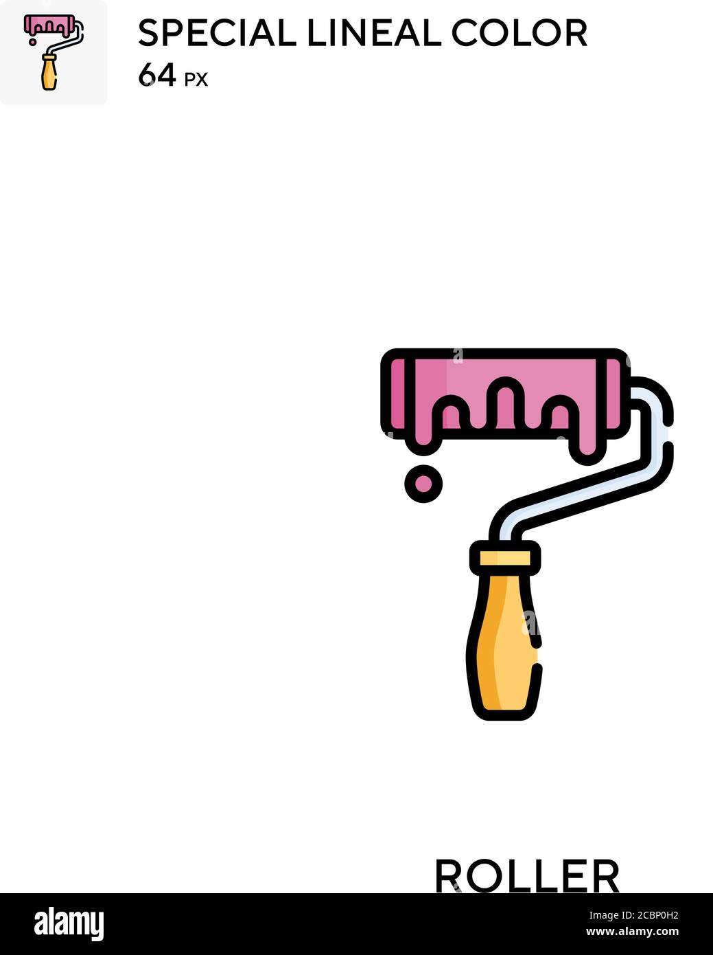 Roller Special lineal color vector icon. Roller icons for your business ...