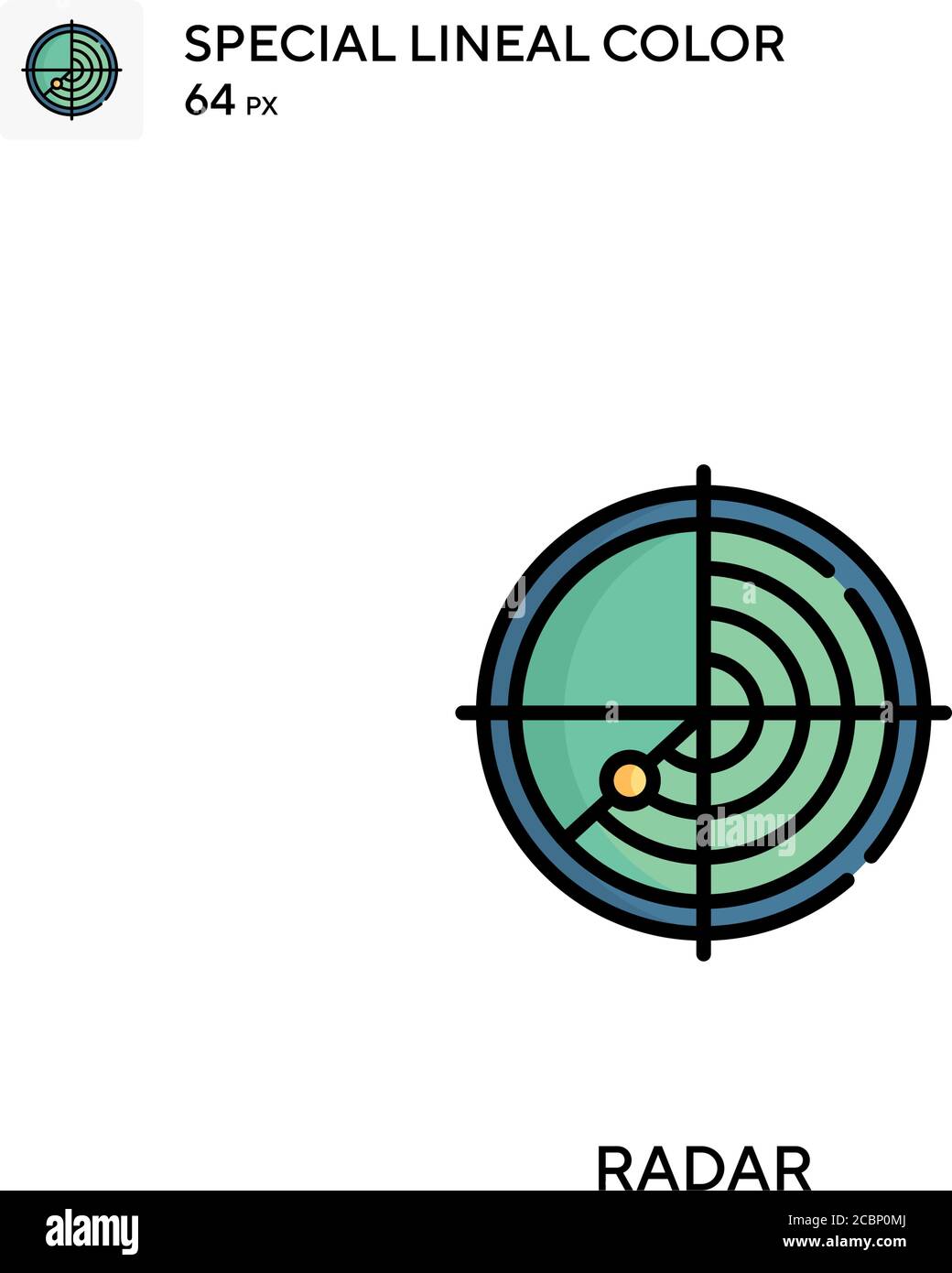 Radar Special lineal color vector icon. Radar icons for your business ...