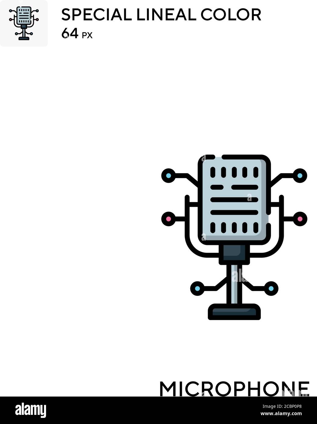Microphone Special lineal color vector icon. Microphone icons for your ...