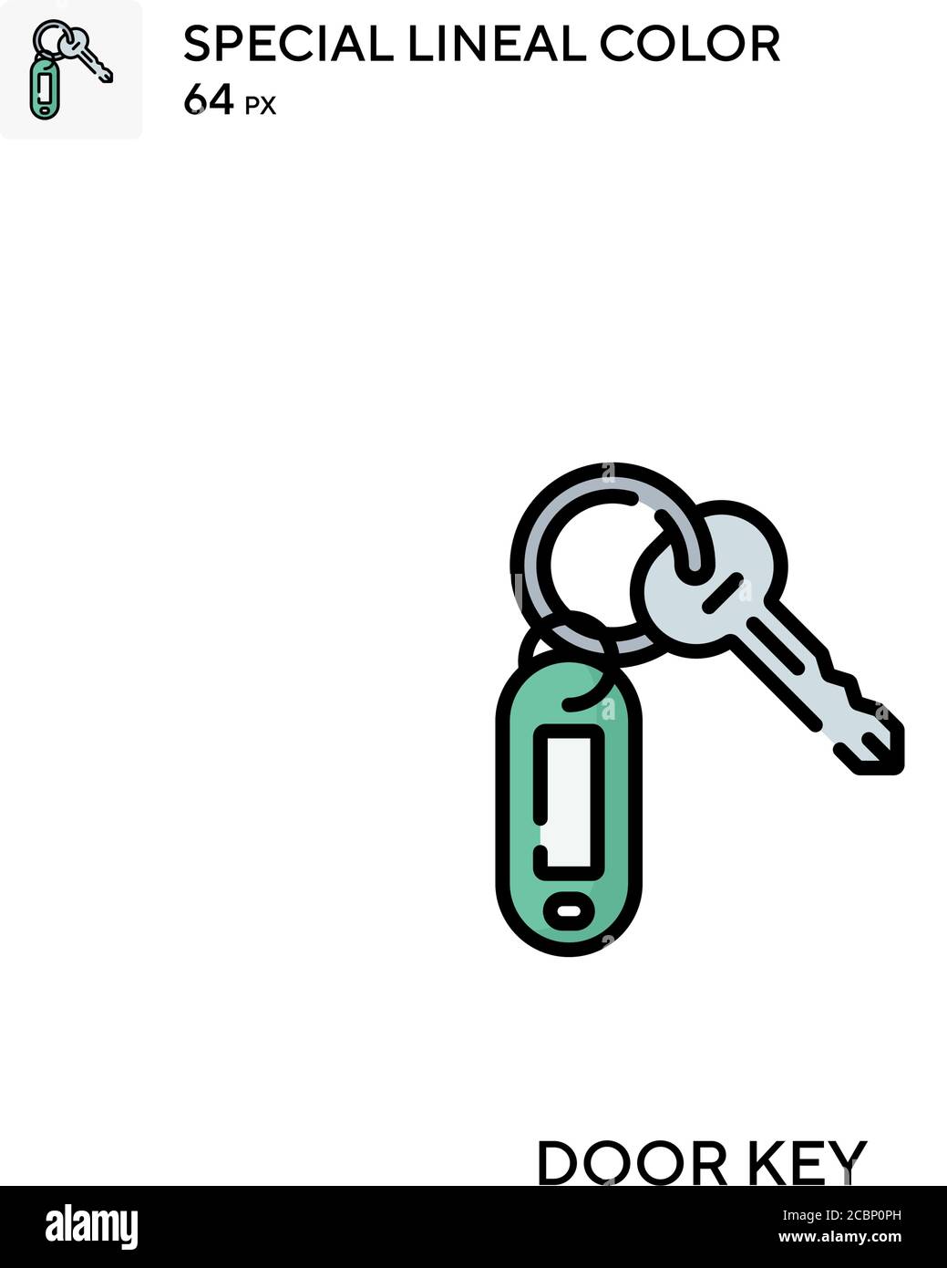 Door key Special lineal color vector icon. Door key icons for your ...