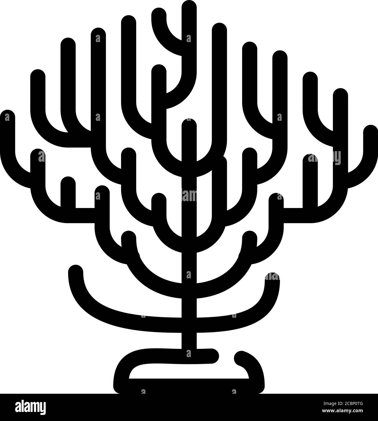 sea coral branch line icon vector illustration Stock Vector Image & Art ...