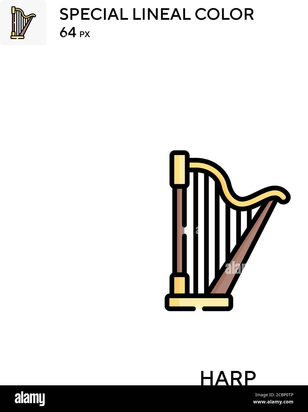 Harp Special lineal color vector icon. Harp icons for your business ...