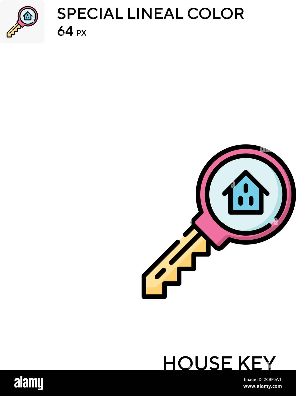 House key Special lineal color vector icon. House key icons for your ...