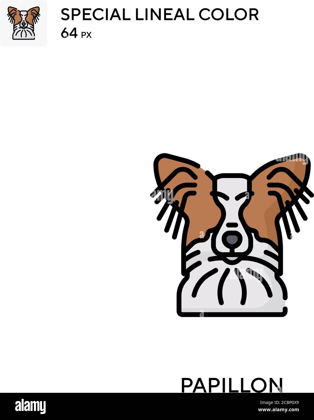 Papillon Special lineal color vector icon. Papillon icons for your ...