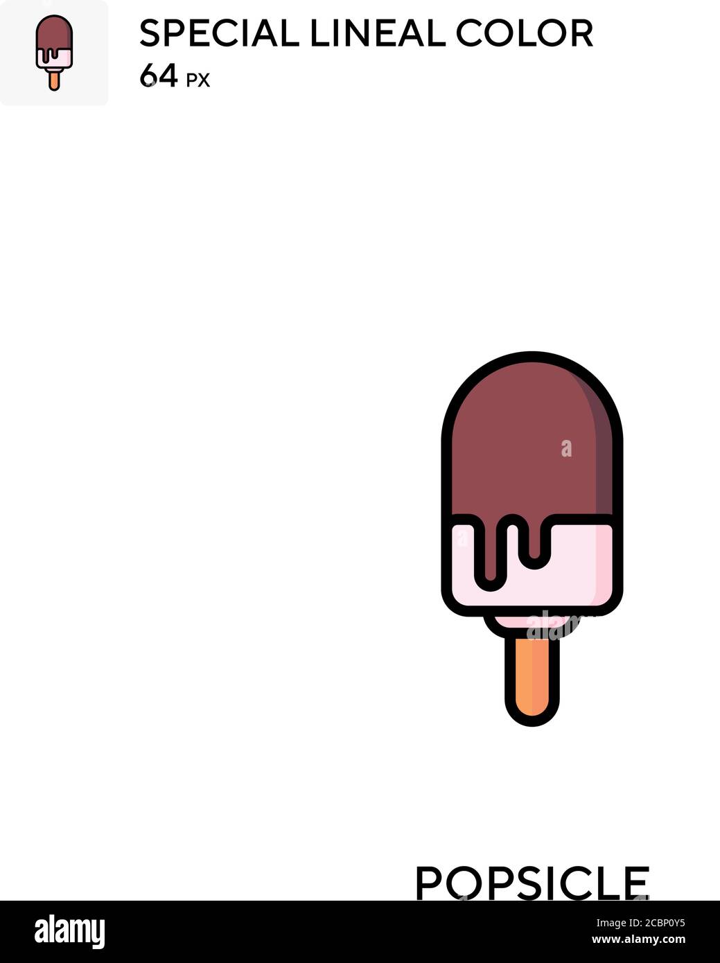 Popsicle Special lineal color vector icon. Popsicle icons for your ...
