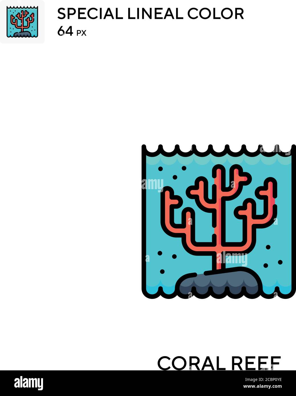Coral reef Special lineal color vector icon. Coral reef icons for your ...