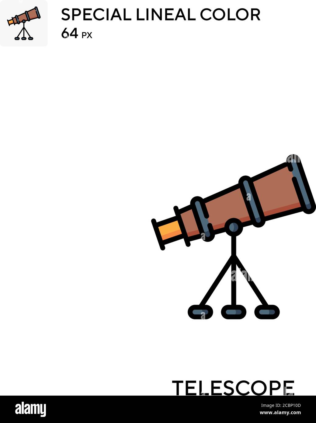 Telescope Special lineal color vector icon. Telescope icons for your ...