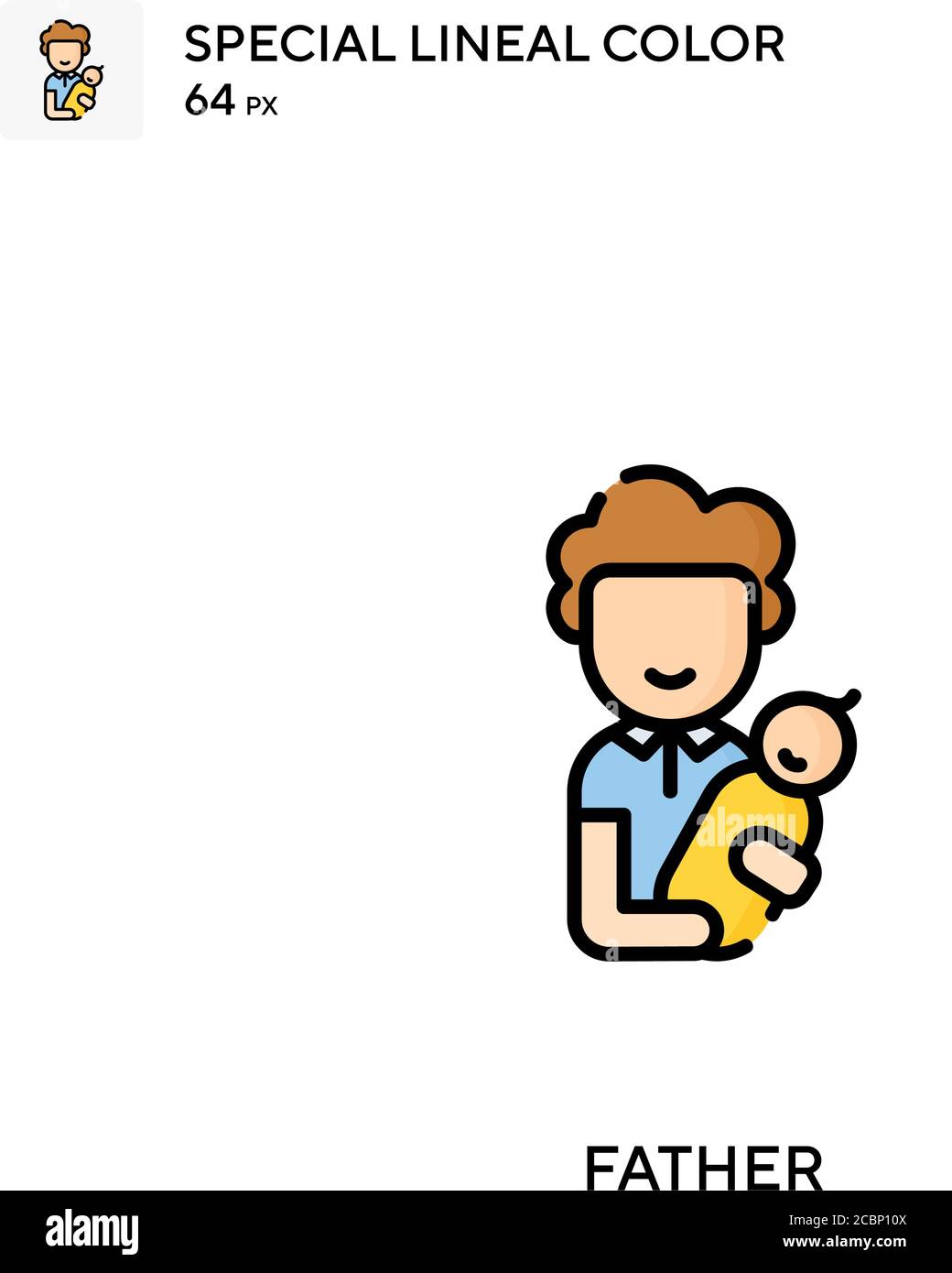 Father Special lineal color vector icon. Father icons for your business ...