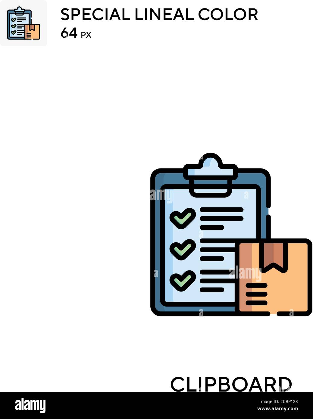 Clipboard Special lineal color vector icon. Clipboard icons for your ...