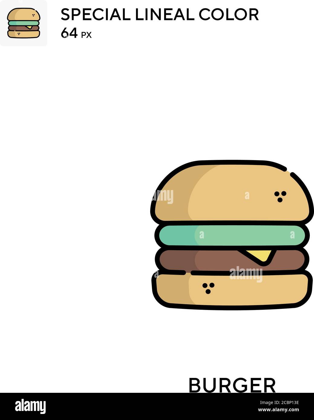 Burger Special lineal color vector icon. Burger icons for your business ...