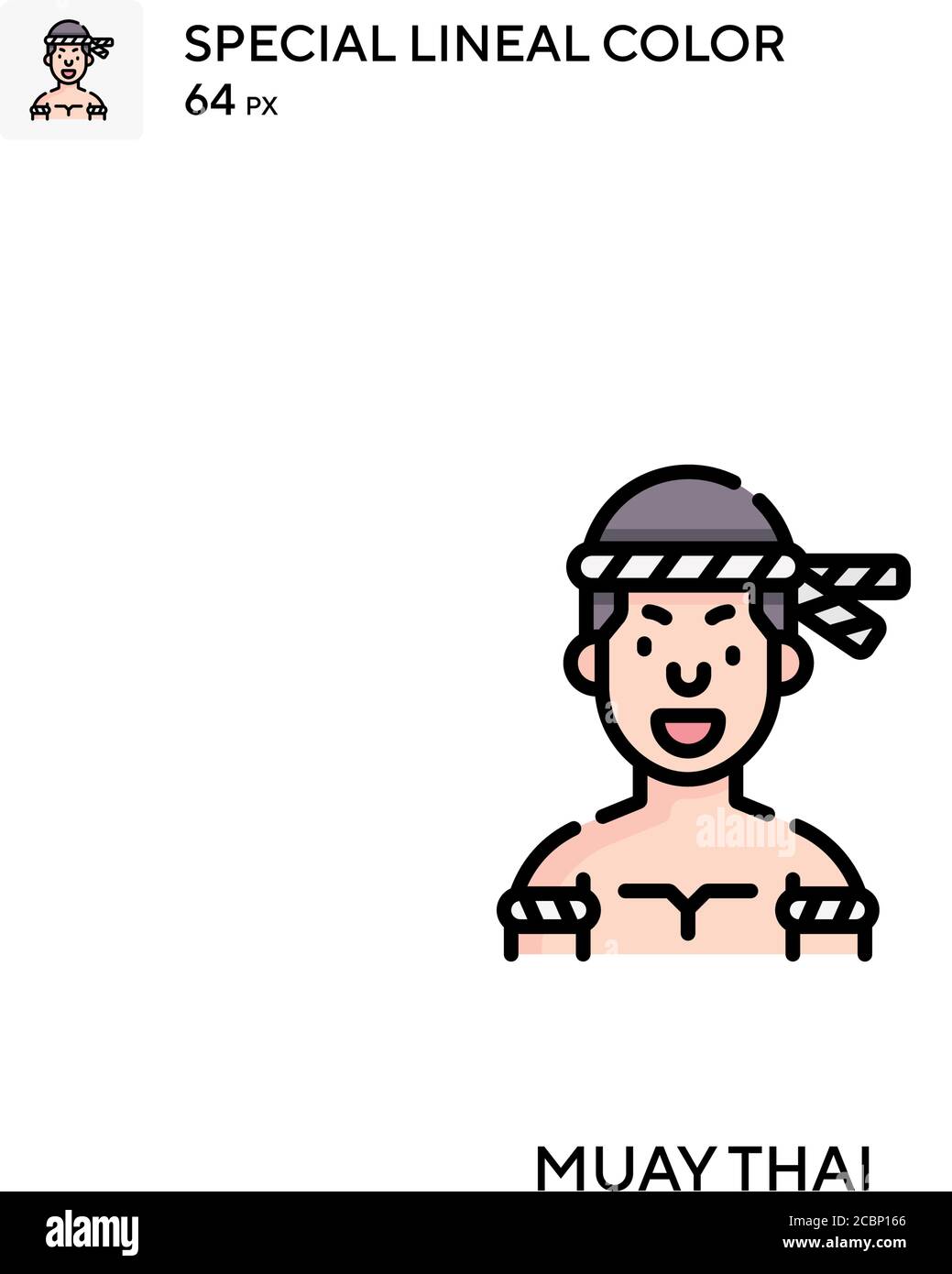 Muay thai Special lineal color vector icon. Muay thai icons for your ...