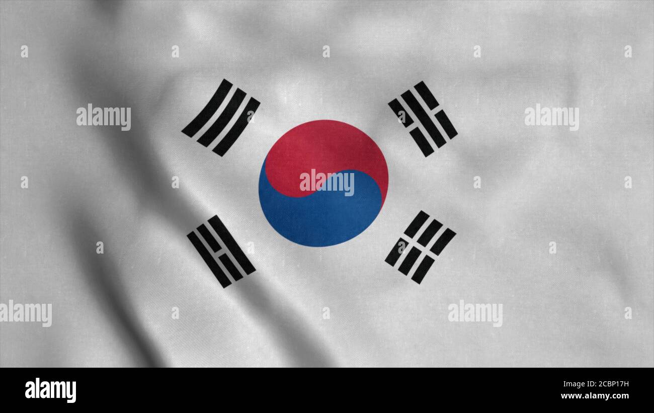 Flag korea 3d animation hi-res stock photography and images - Alamy