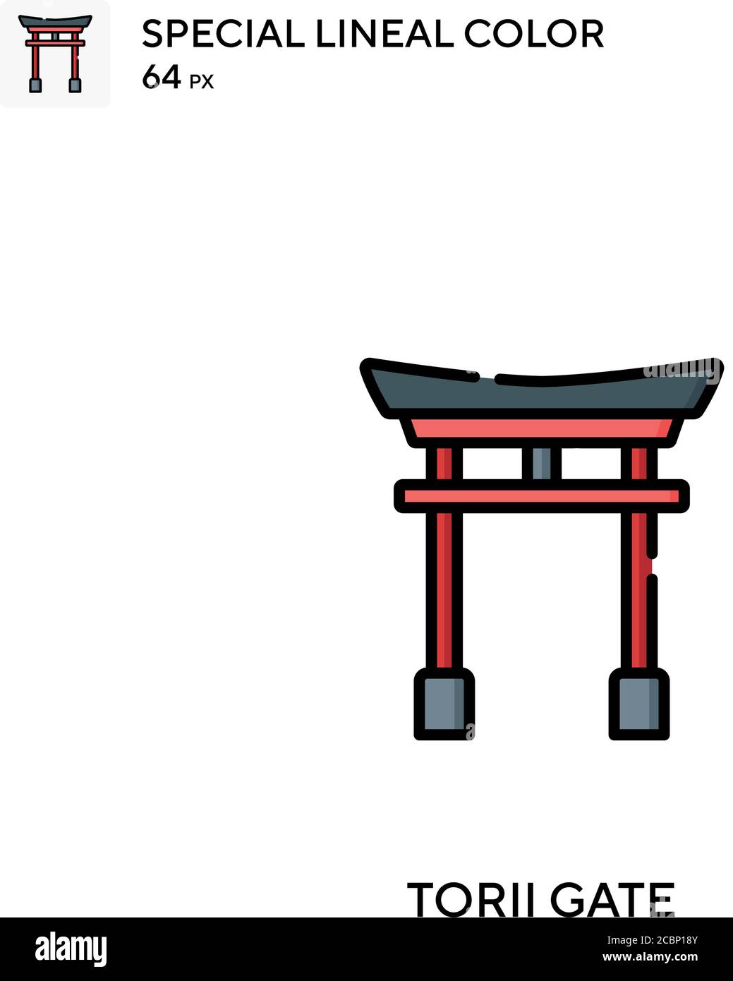 Torii gate Special lineal color vector icon. Torii gate icons for your ...