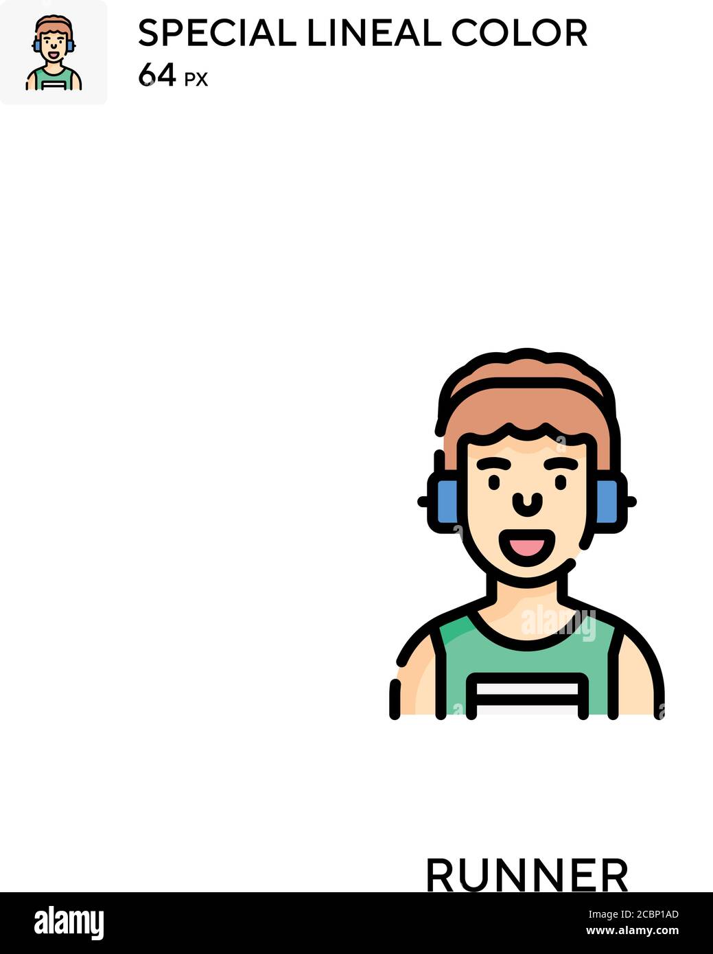 Runner Special lineal color vector icon. Runner icons for your business ...