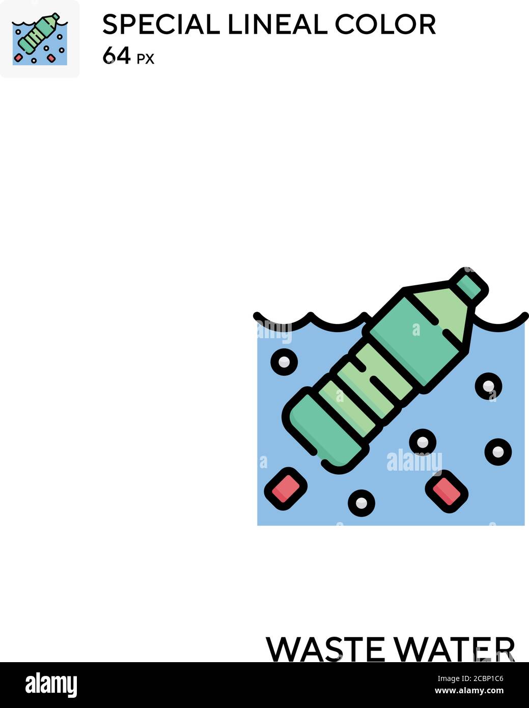 Waste water Special lineal color vector icon. Waste water icons for ...