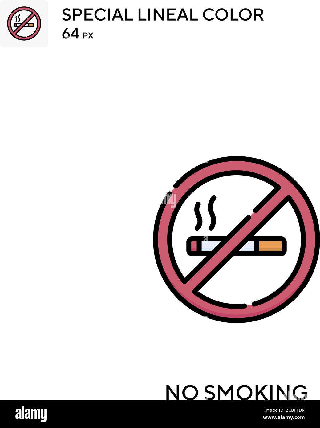 No smoking Special lineal color vector icon. No smoking icons for your ...