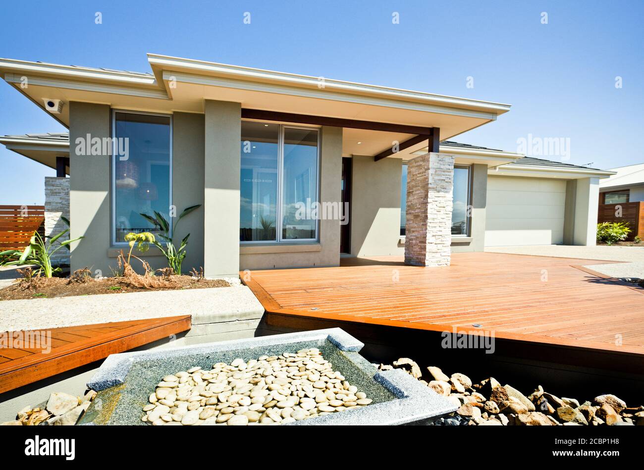 A luxury modern house exterior. Real estate, housing, family, domestic ...
