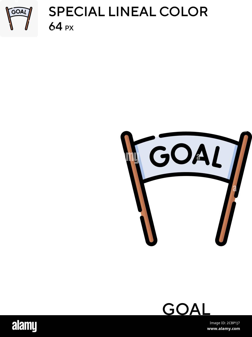 Goal Special lineal color vector icon. Goal icons for your business ...