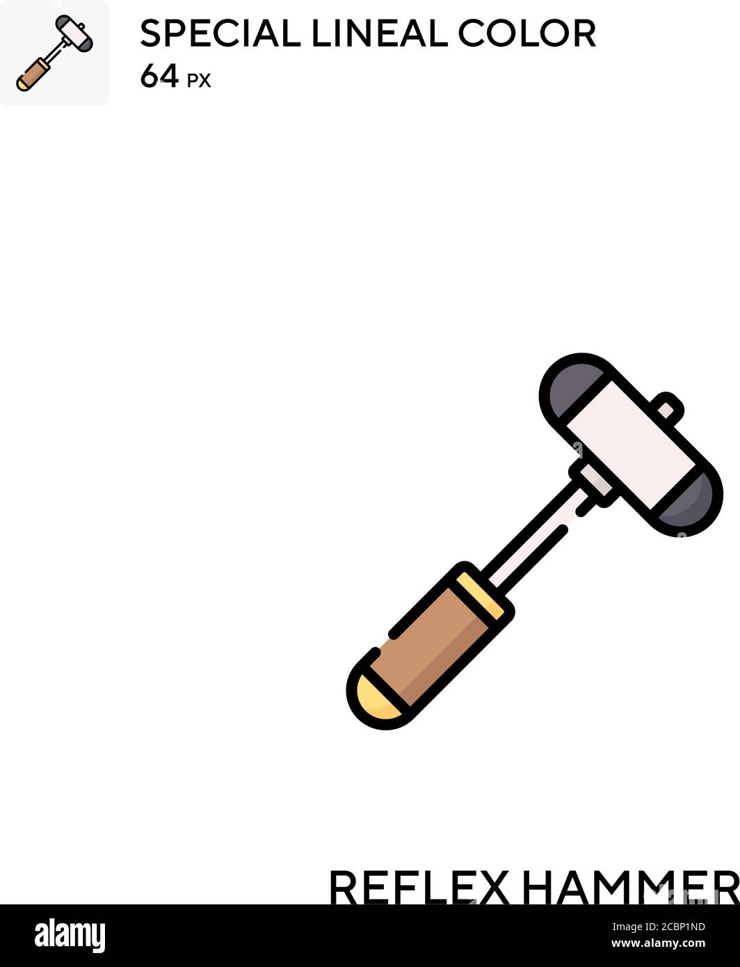 Reflex hammer Special lineal color vector icon. Reflex hammer icons for ...
