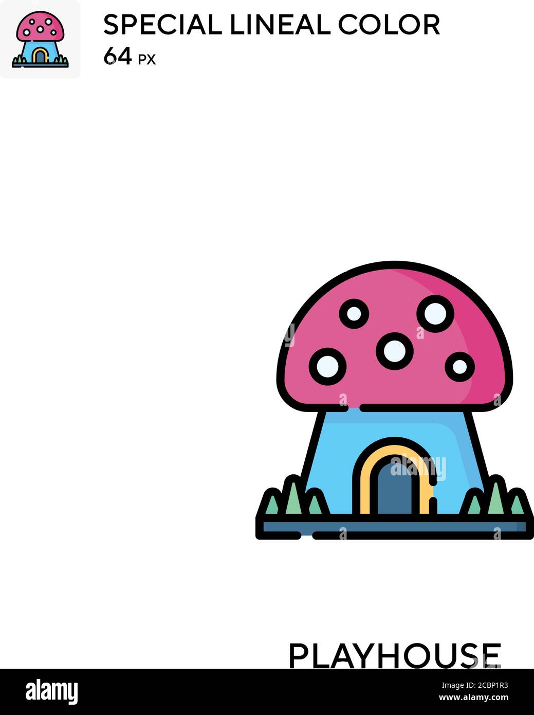 Playhouse Special lineal color vector icon. Playhouse icons for your ...