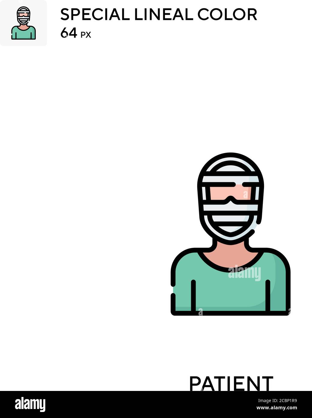 Patient Special lineal color vector icon. Patient icons for your ...