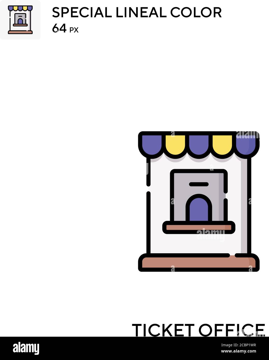 Ticket office Special lineal color vector icon. Ticket office icons for ...