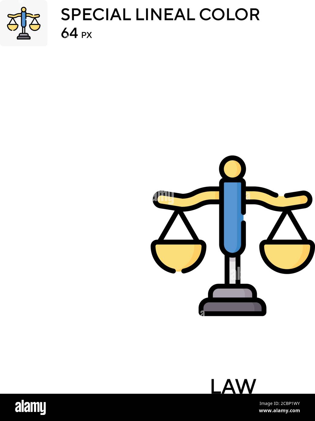 Law Special lineal color vector icon. Law icons for your business ...