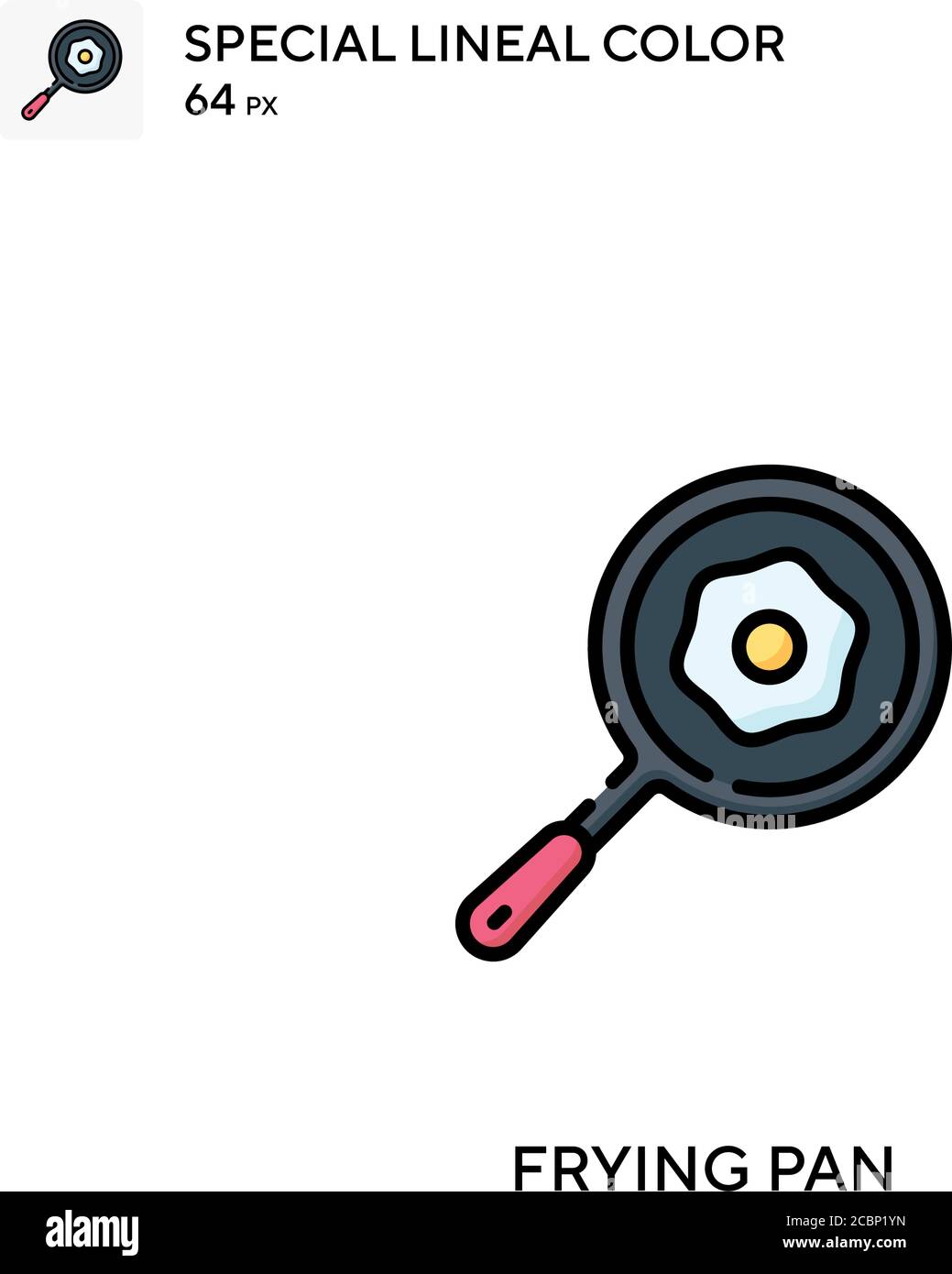 Frying pan Special lineal color vector icon. Frying pan icons for your ...