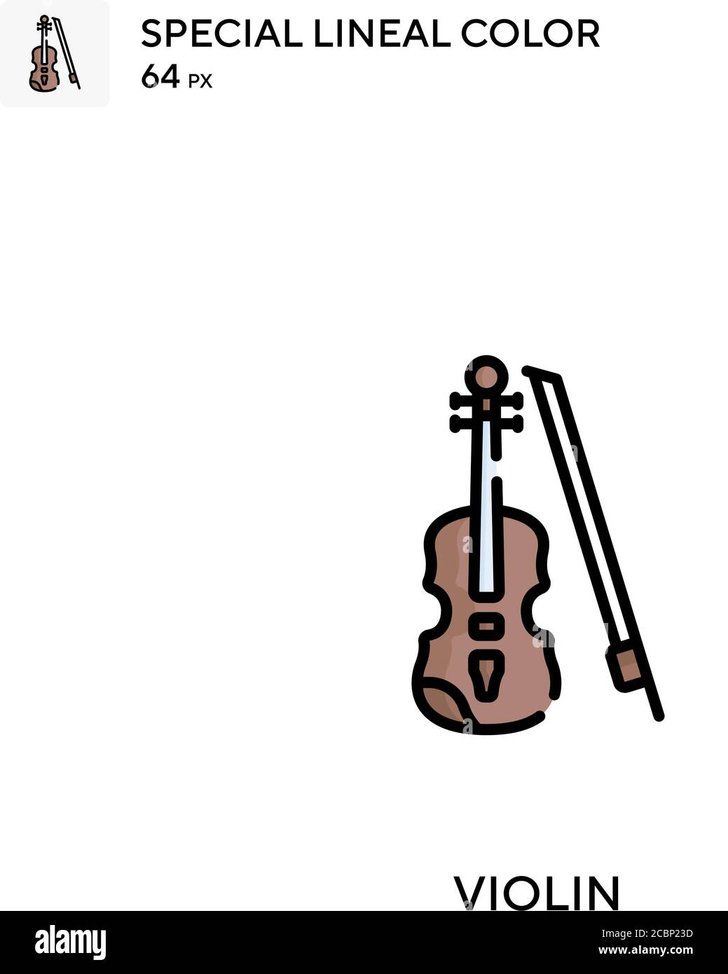 Violin Special lineal color vector icon. Violin icons for your business ...