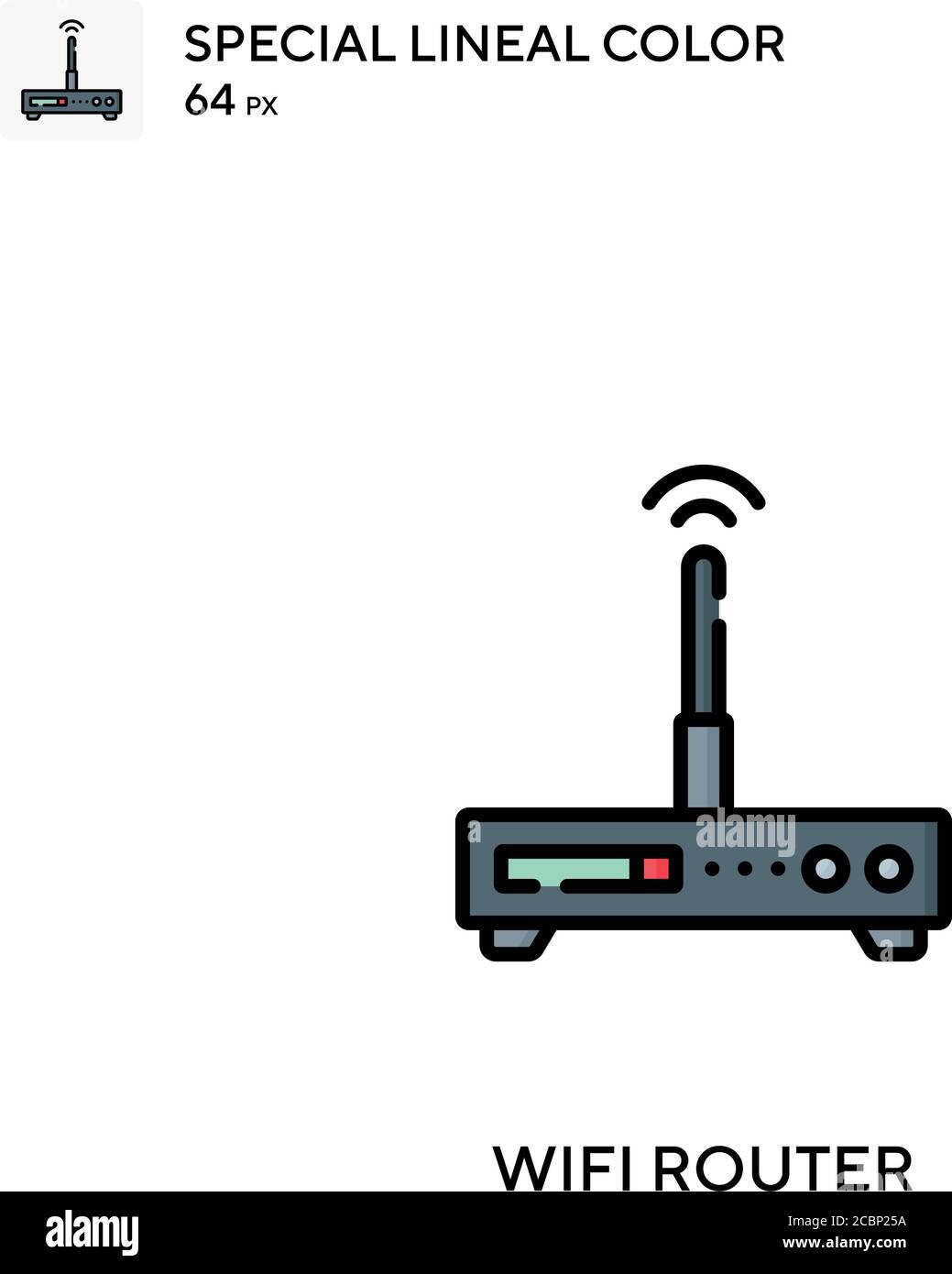 Wifi router Special lineal color vector icon. Wifi router icons for ...
