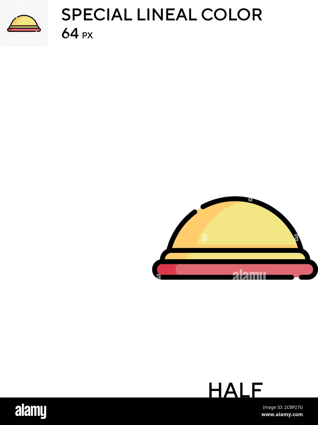 Half Special lineal color vector icon. Half icons for your business ...
