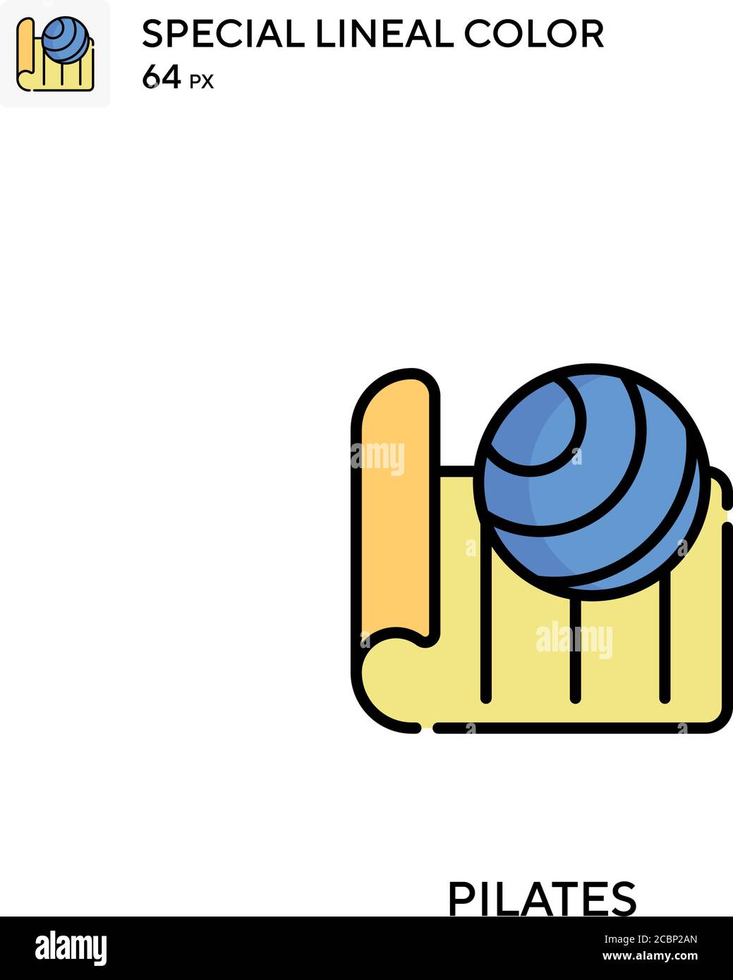 Pilates Special lineal color vector icon. Pilates icons for your ...