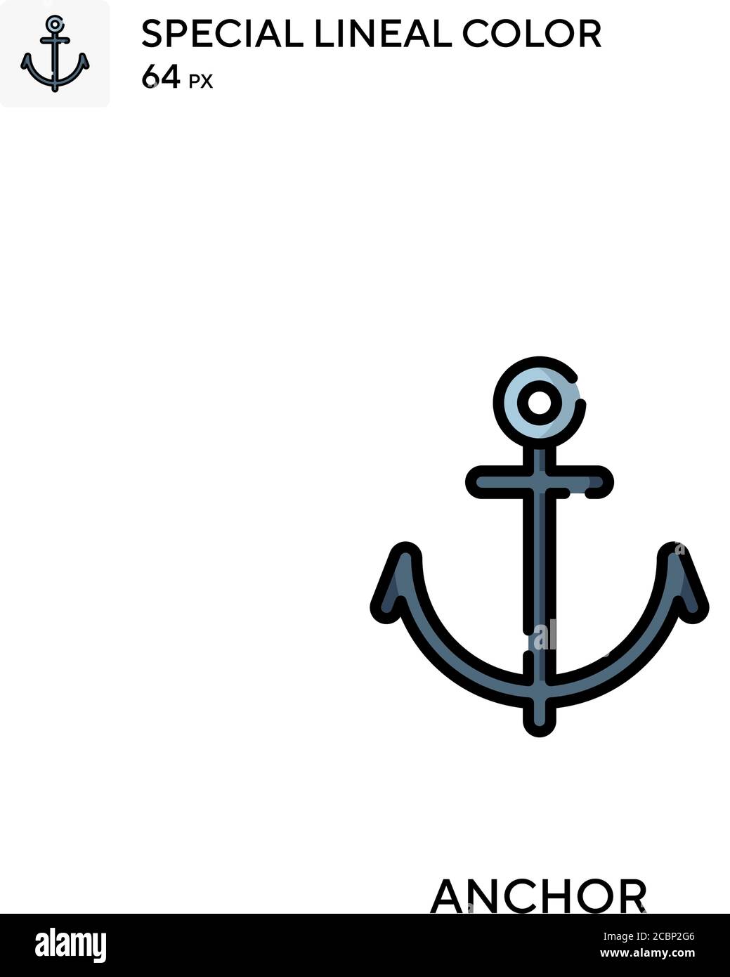 Anchor Special lineal color vector icon. Anchor icons for your business ...