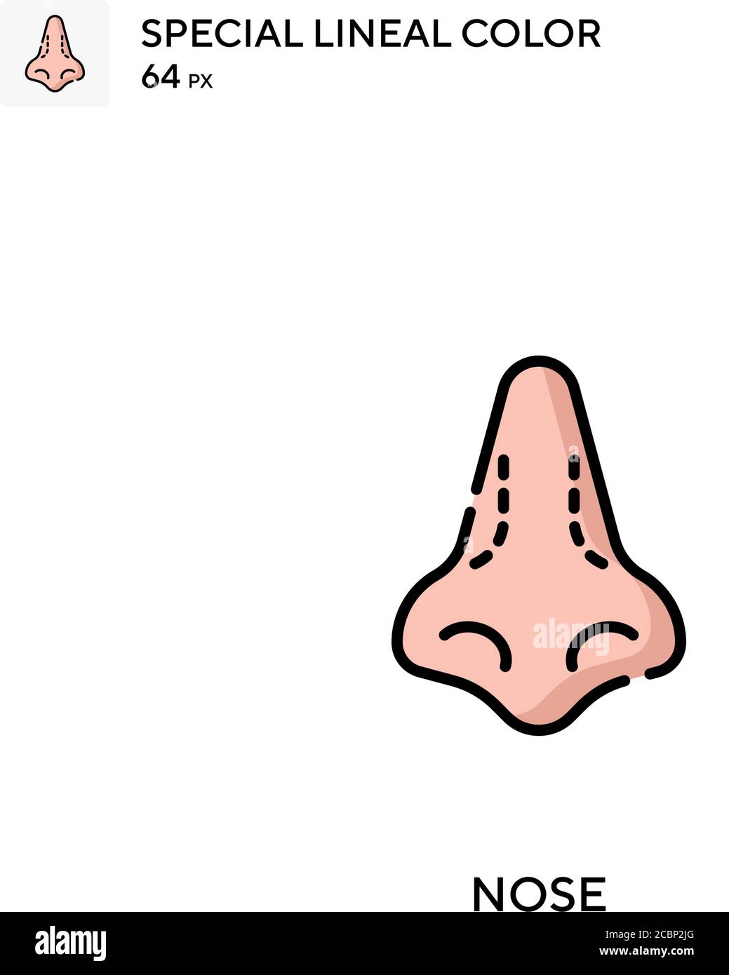 Nose Special lineal color vector icon. Nose icons for your business ...