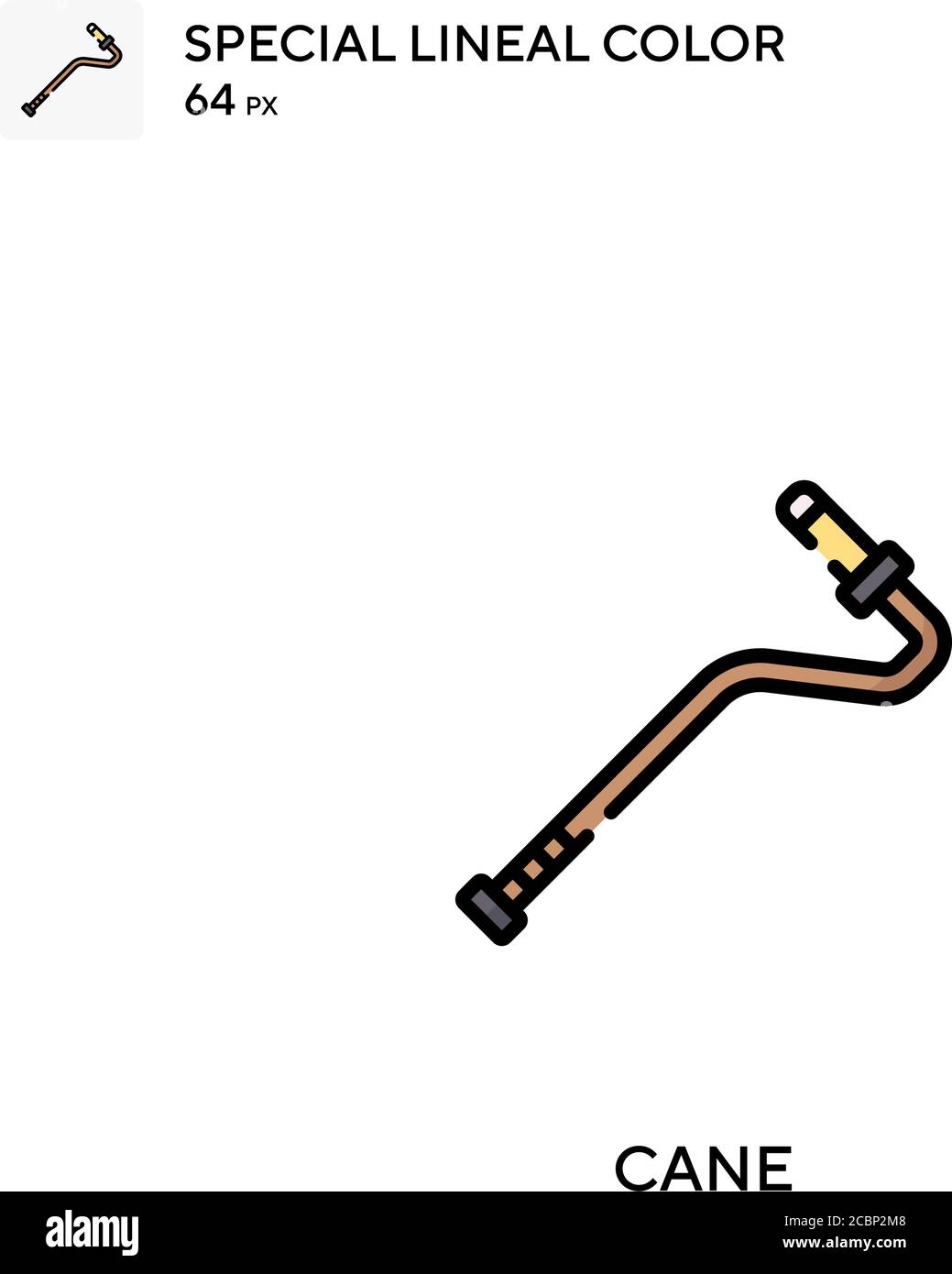 Cane Special lineal color vector icon. Cane icons for your business ...