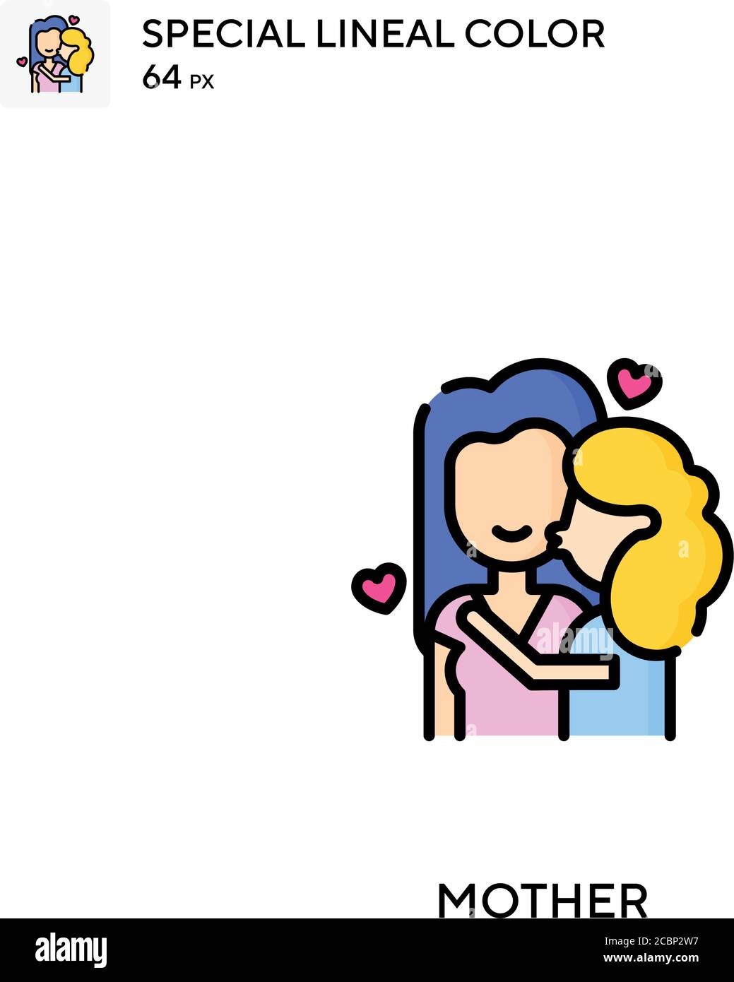 Mother Special lineal color vector icon. Mother icons for your business ...