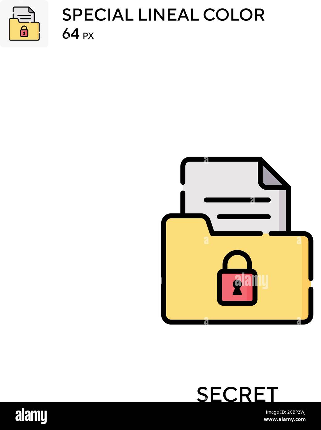 Secret Special lineal color vector icon. Secret icons for your business ...
