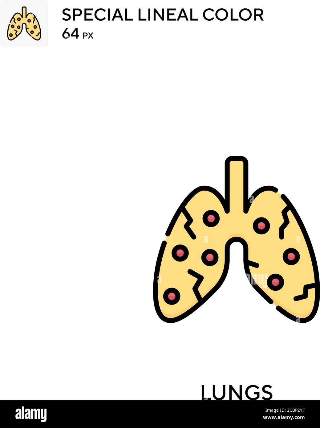 Lungs Special lineal color vector icon. Lungs icons for your business ...