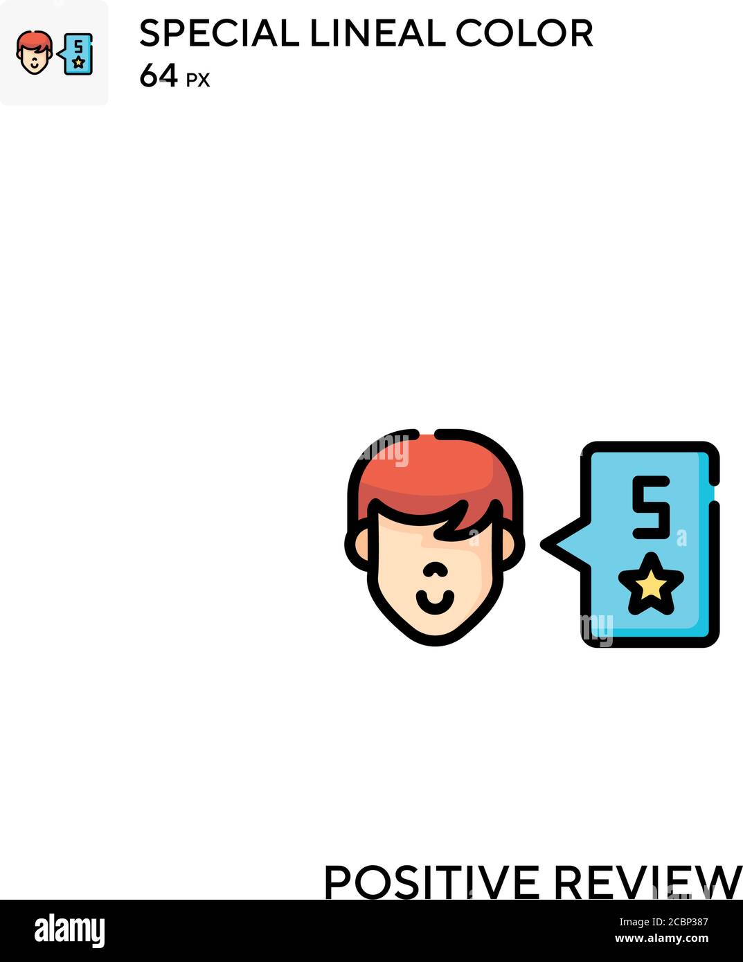 Positive review Special lineal color vector icon. Positive review icons ...