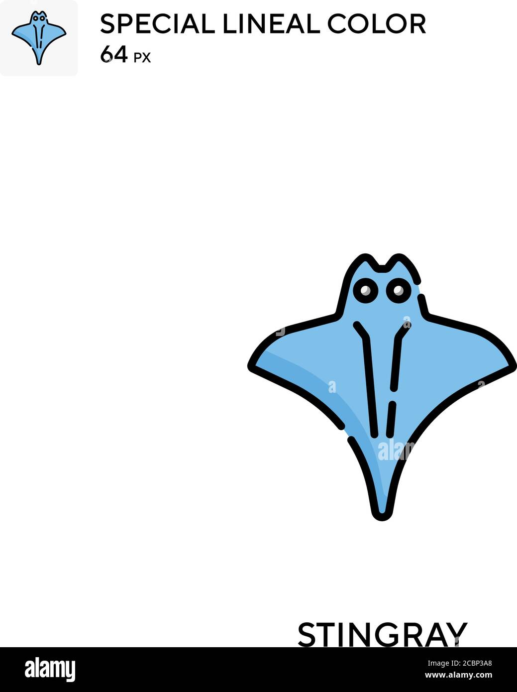 Stingray Special lineal color vector icon. Stingray icons for your ...