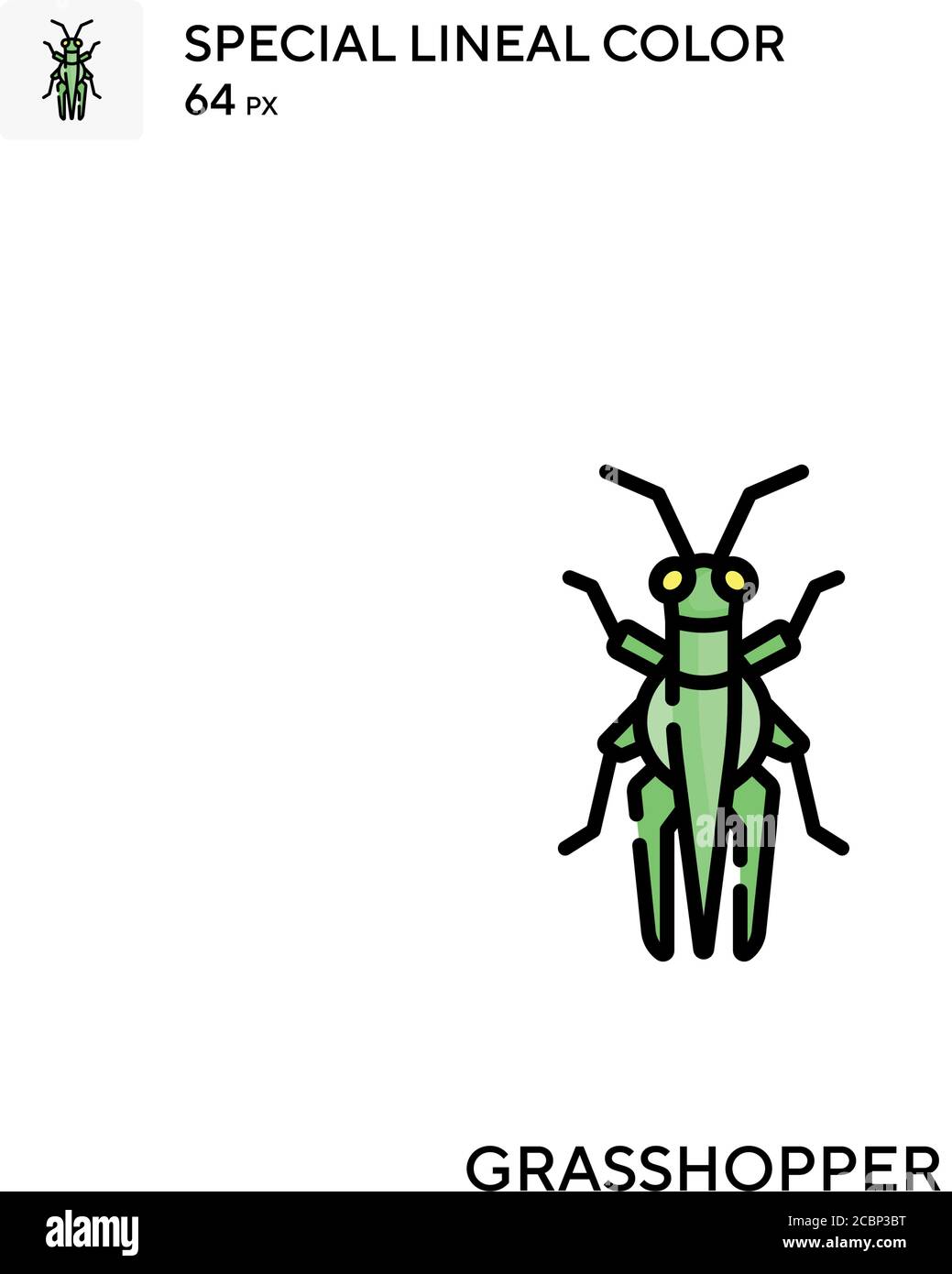 Grasshopper Special lineal color vector icon. Grasshopper icons for ...