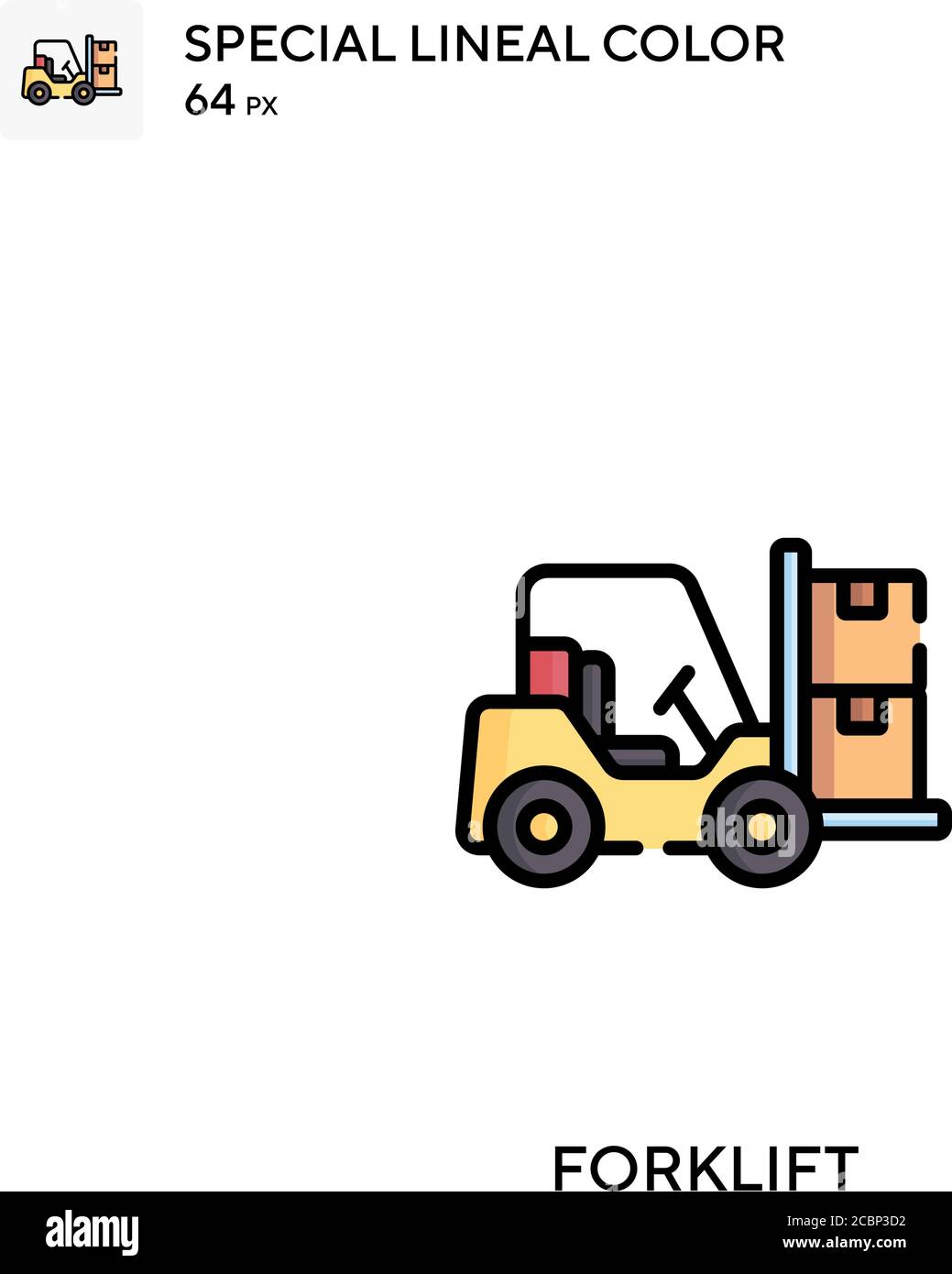 Forklift Special lineal color vector icon. Forklift icons for your ...
