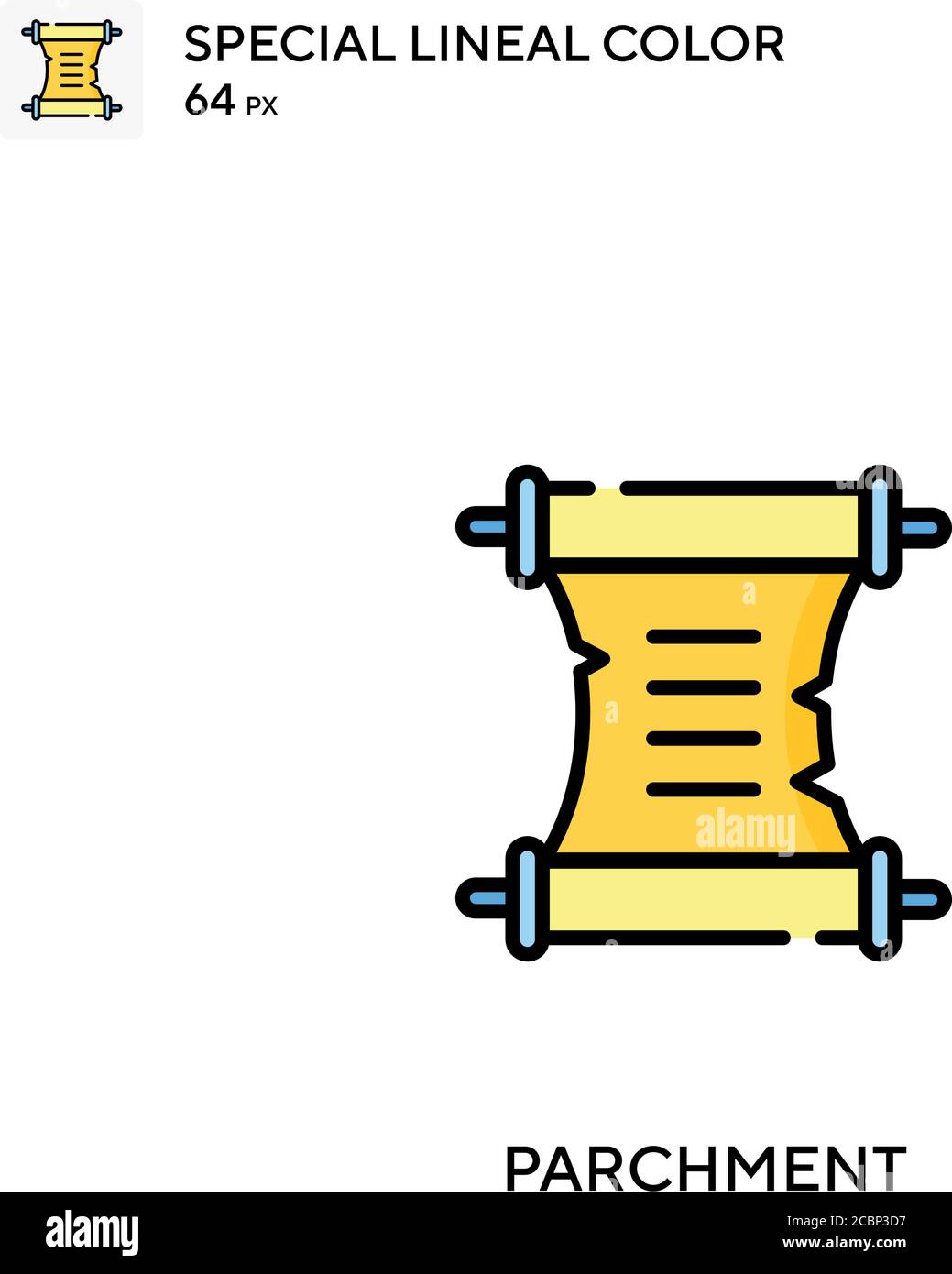 Parchment Special lineal color vector icon. Parchment icons for your ...