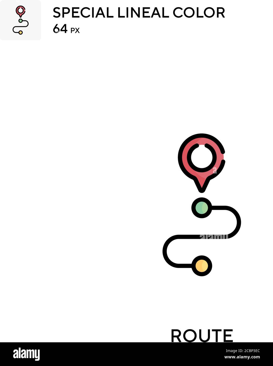 Route Special lineal color vector icon. Route icons for your business ...
