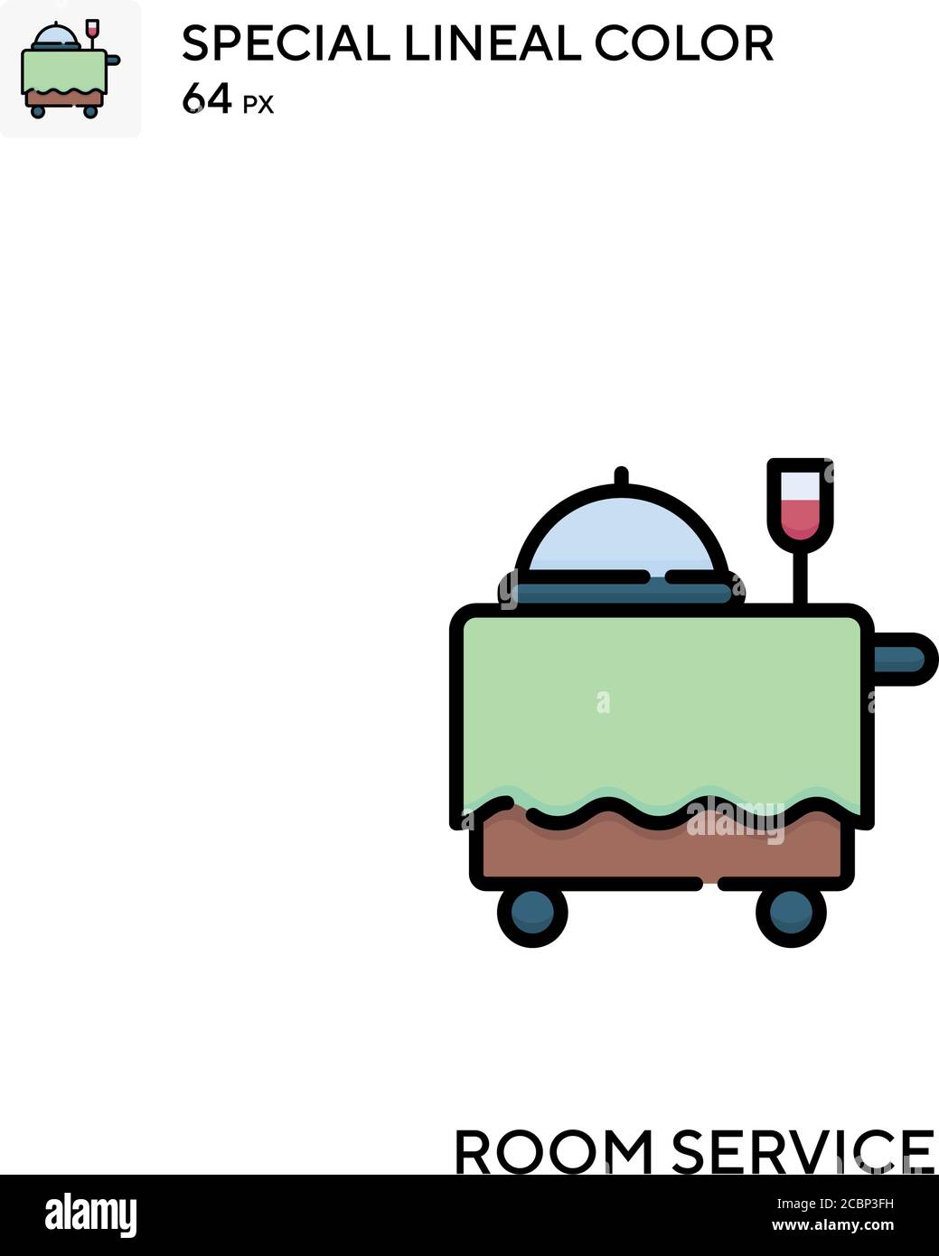 Room service Special lineal color vector icon. Room service icons for ...