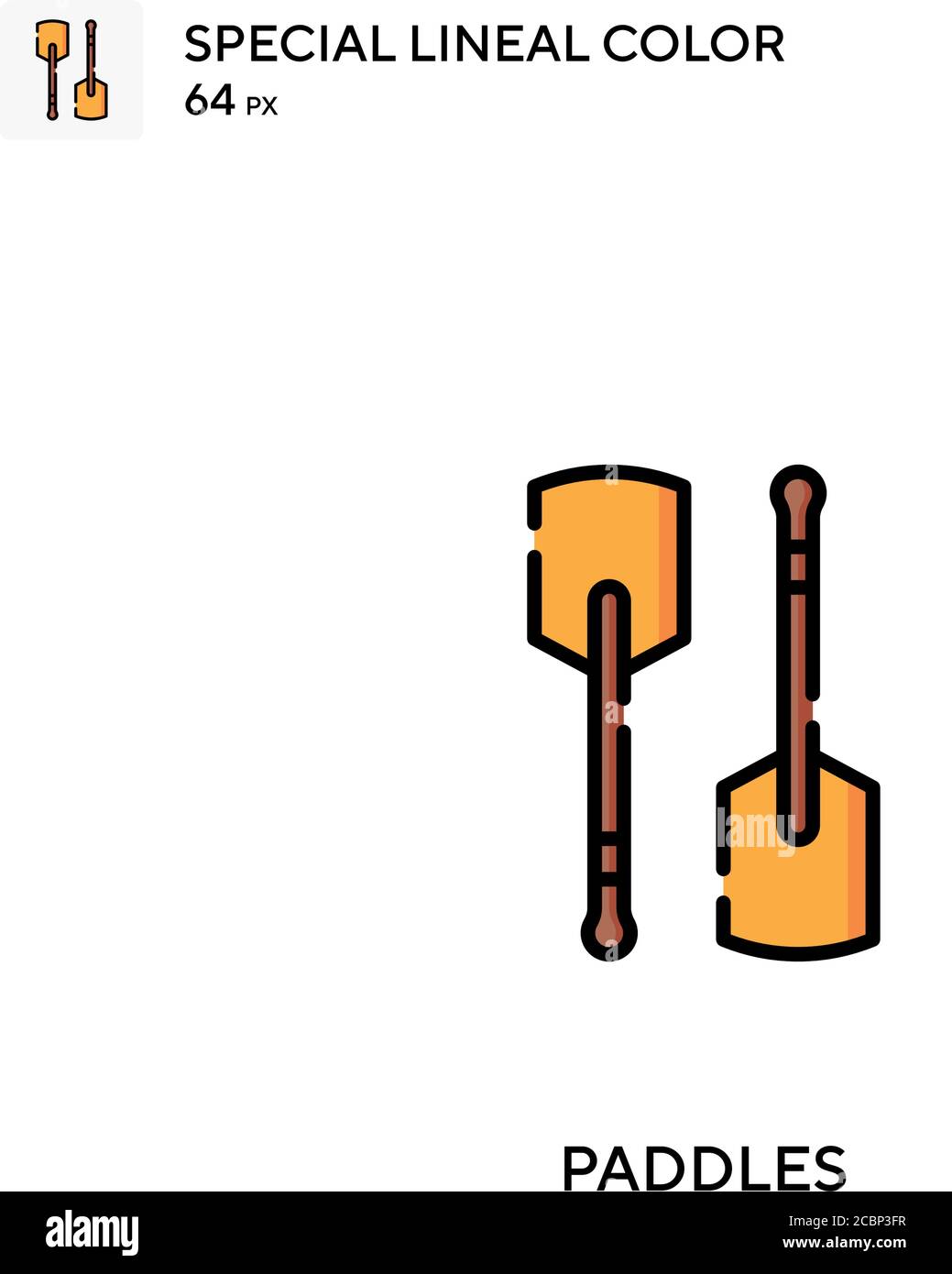 Paddles Special lineal color vector icon. Paddles icons for your ...