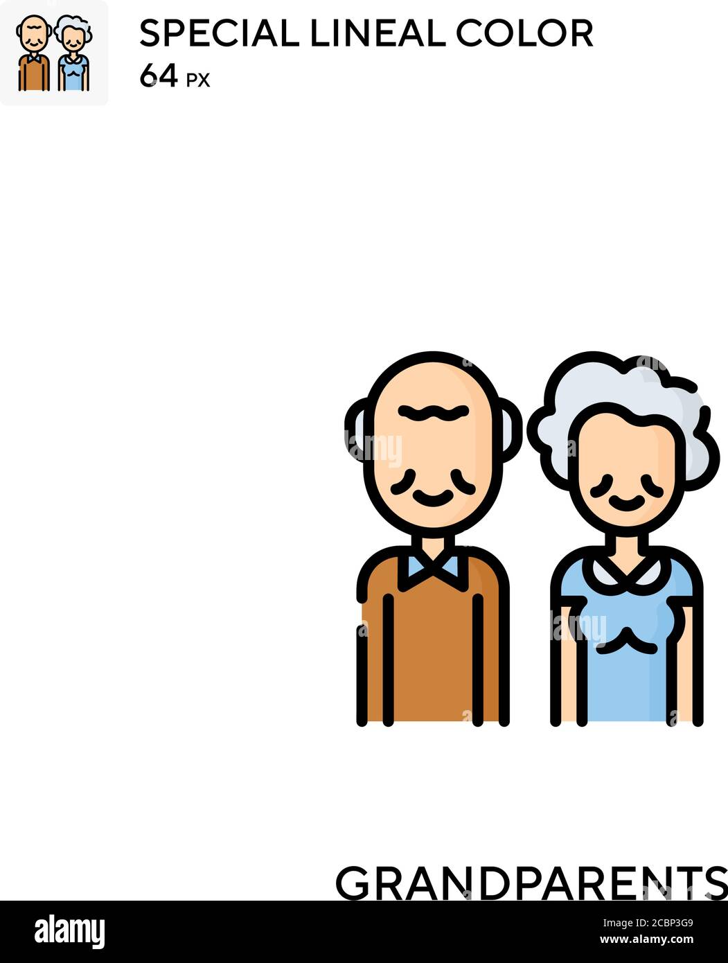 Grandparents Special lineal color vector icon. Grandparents icons for ... Grandparents Special lineal color vector icon. Grandparents icons for ...