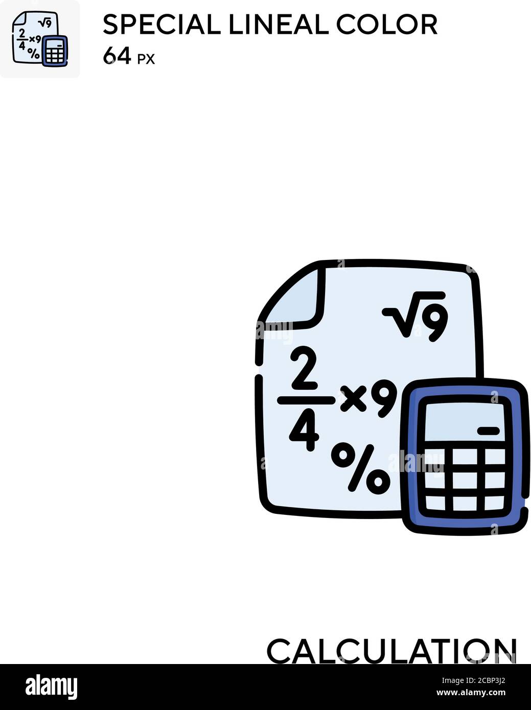 Calculation Special lineal color vector icon. Calculation icons for ...