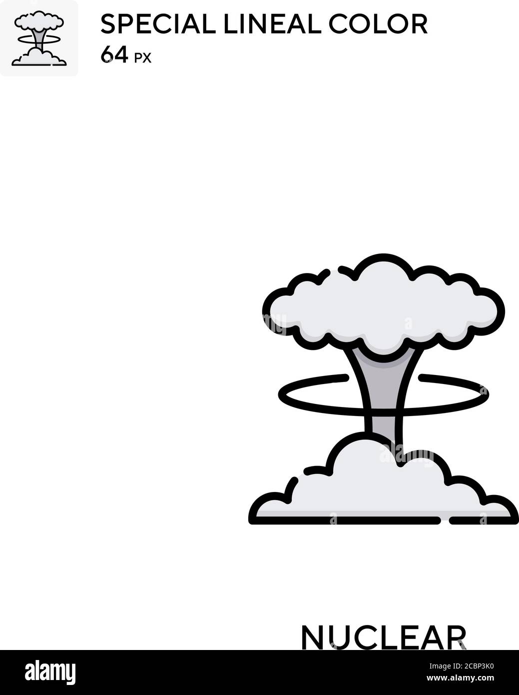 Nuclear Special lineal color vector icon. Nuclear icons for your ...